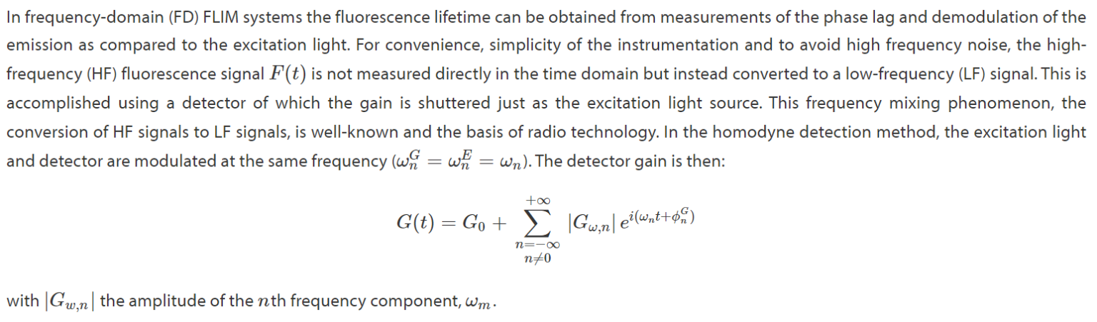 Frequency-Domain FLIM: Basic Equations - lambertinstruments.com
